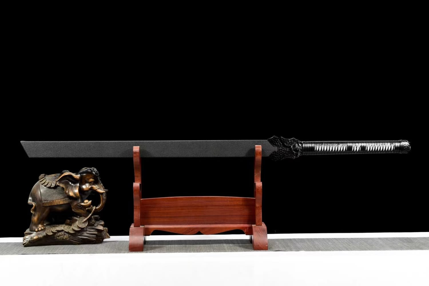 Black Gold Ancient Sabre Swords Real,Forged Etch Blade,Black Fittings ...