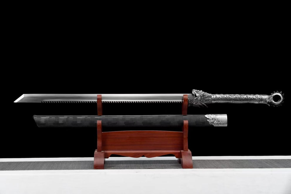 LONGSWORD Handcrafted Dragon Tang dao Swords with Forged blade ...