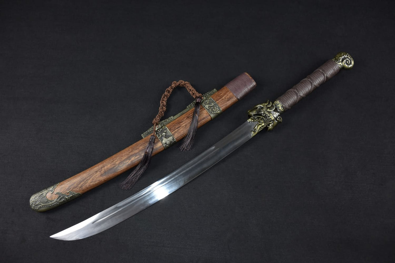 Tiger sword,Handmade,High carbon steel blade,Rosewood – Chinese Sword store