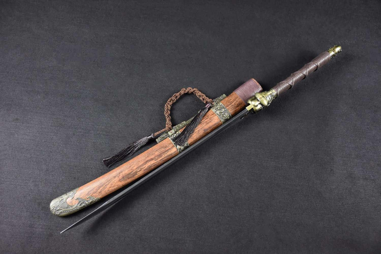 Tiger sword,Handmade,High carbon steel blade,Rosewood – Chinese Sword store
