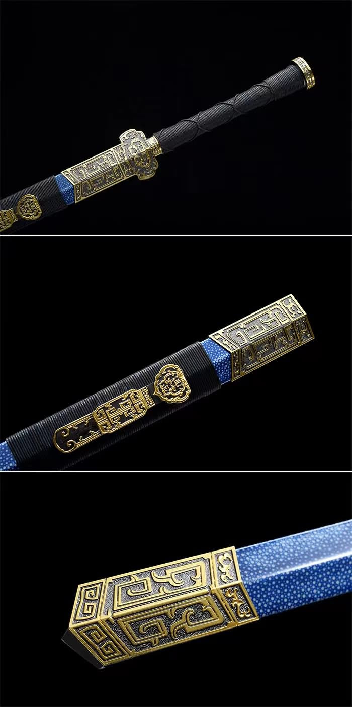 LOONGSWORD Chinese Sword,Ruyi jian Swords Real(Forged Damascus Steel ...