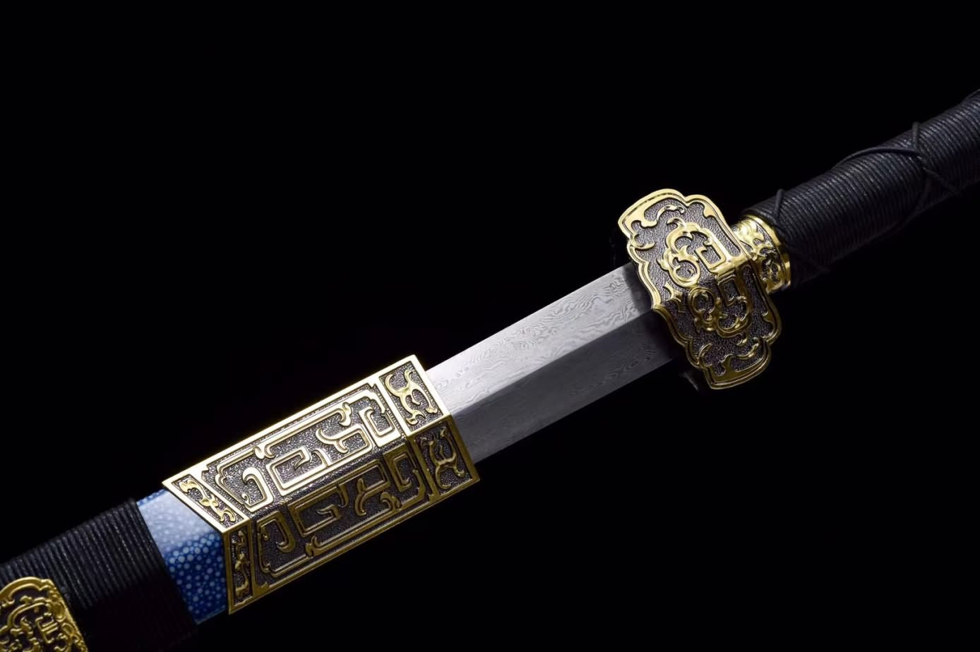 LOONGSWORD Chinese Sword,Ruyi jian Swords Real(Forged Damascus Steel ...