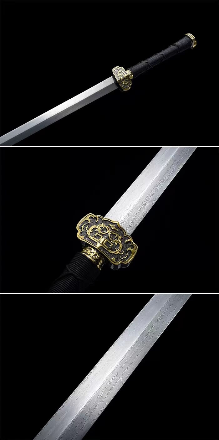 LOONGSWORD Chinese Sword,Ruyi jian Swords Real(Forged Damascus Steel ...