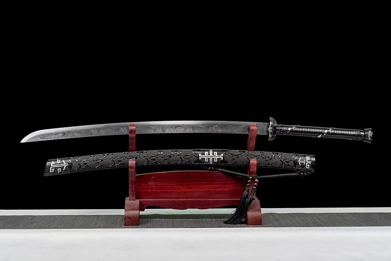 LOONGSWORD Chinese Sword,Black Gold dao Swords Real forged blades ...