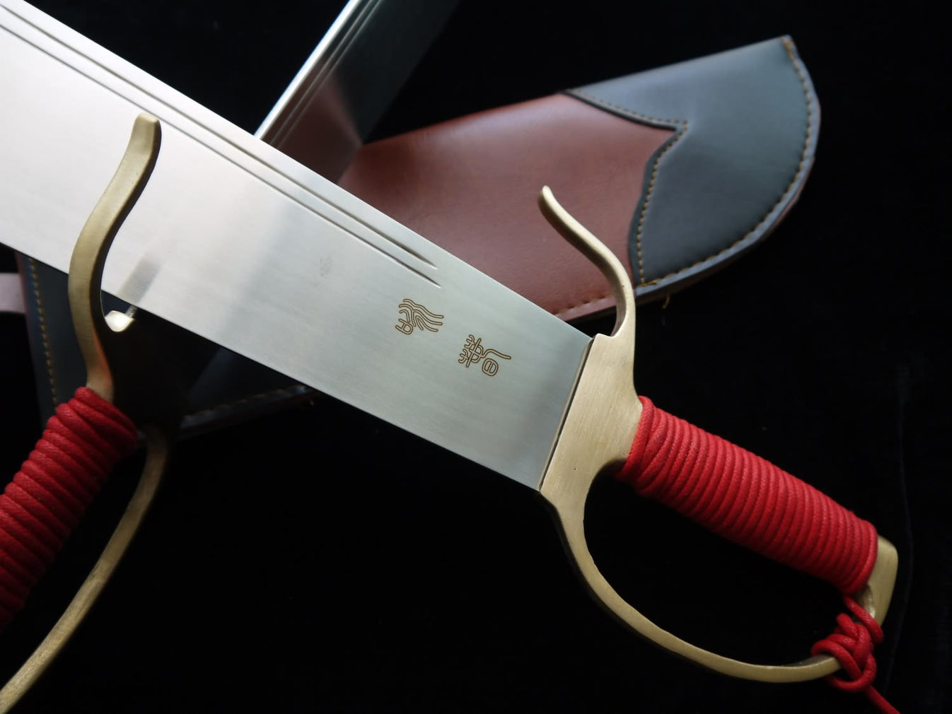 Wing Chun Bart Cham Dao(Stainless steel blade,Leather Scabbard ...