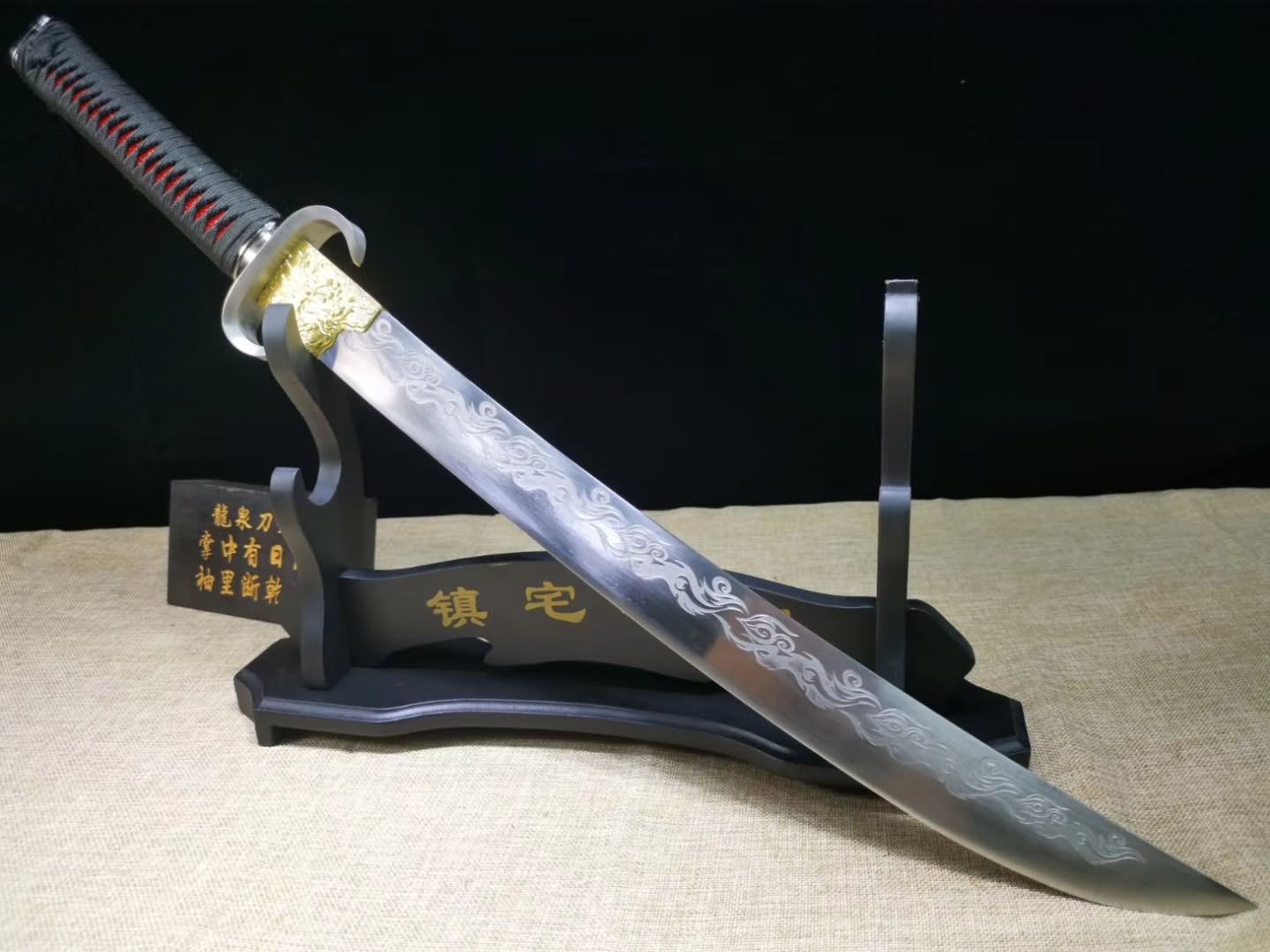 Red leather sheath broadsword,High carbon steel blade – Chinese Sword store