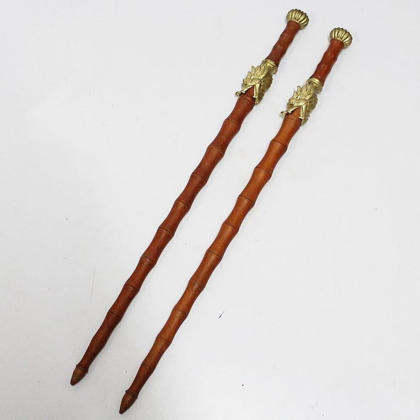 Double mace/Pear wood/Brass Gauntlet/Training equipment/China kung fu ...
