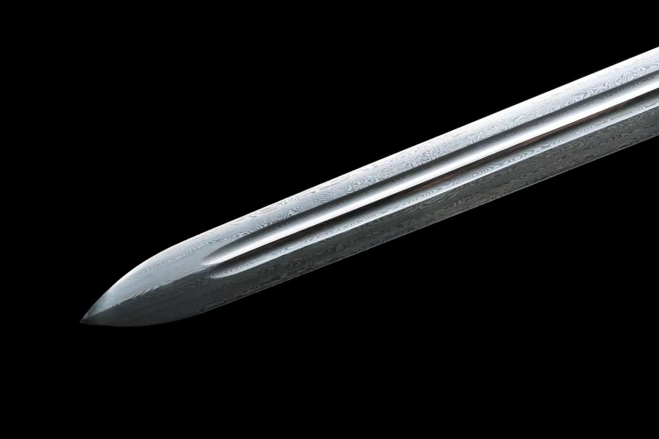 Tactical Swords Damascus Steel Blade,Fake Stingray Skin scabbard ...