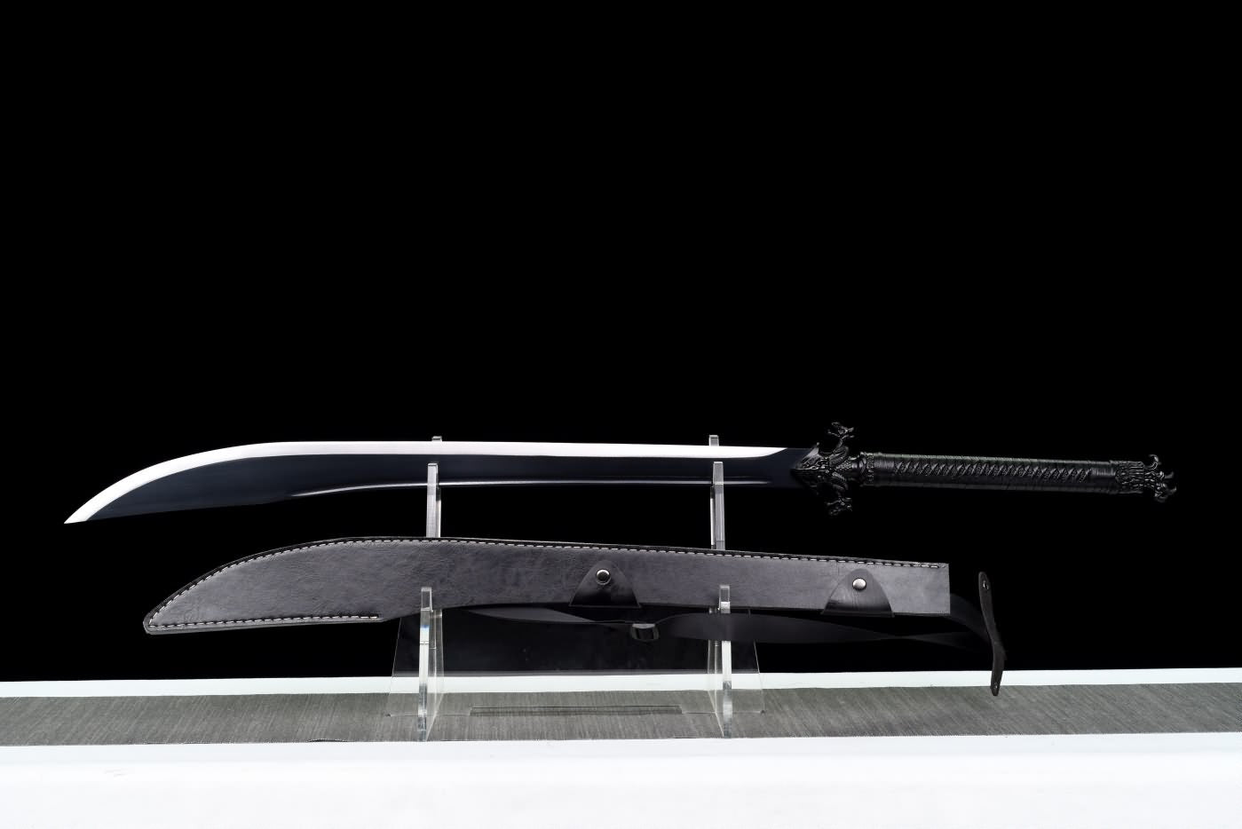 Chinese Machete Swords Real,Forged High Carbon Steel Blade,Leather Sc ...