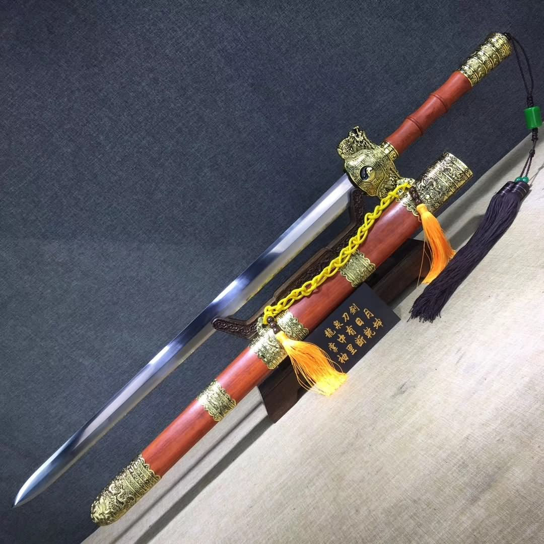 Bagua jian sword,Handmade High carbon steel blade,Redwood,Alloy ...