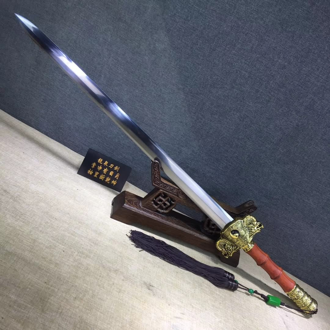 Bagua jian sword,Handmade High carbon steel blade,Redwood,Alloy ...