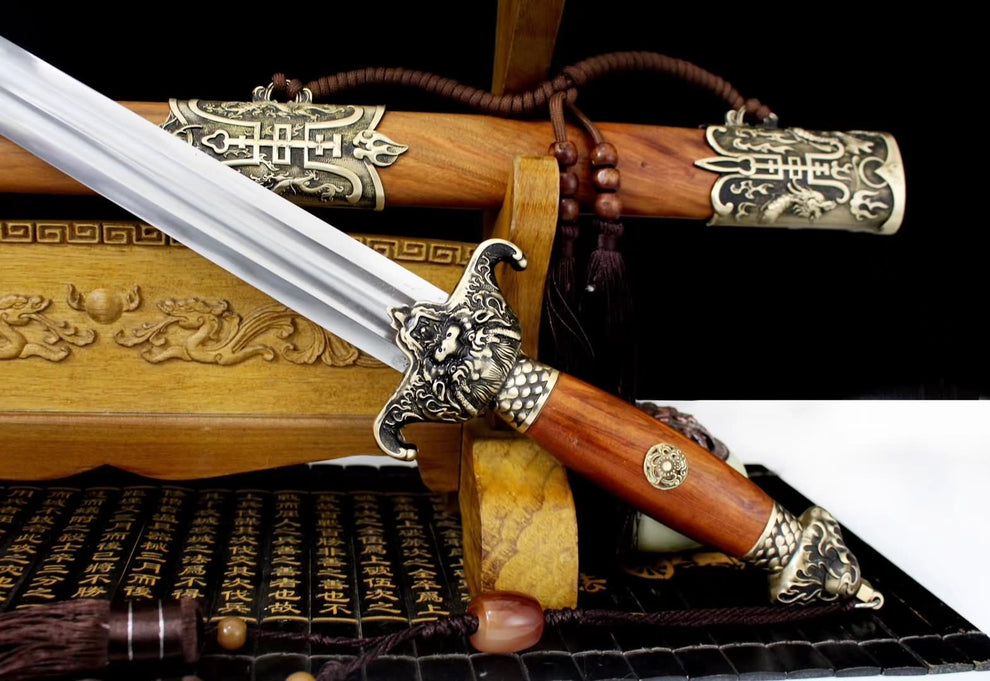 Magic sword,Forged Damascus steel blade,Brass fittings,Full tang ...