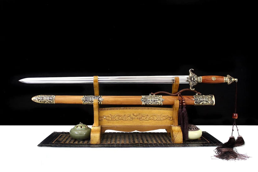 Magic sword,Forged Damascus steel blade,Brass fittings,Full tang ...