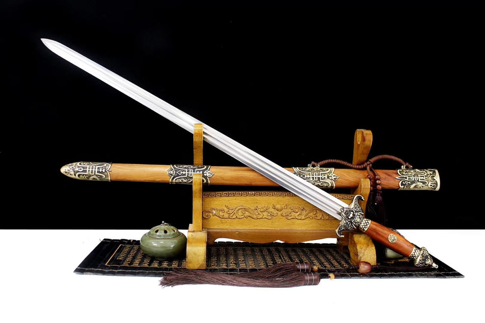 Magic sword,Forged Damascus steel blade,Brass fittings,Full tang ...