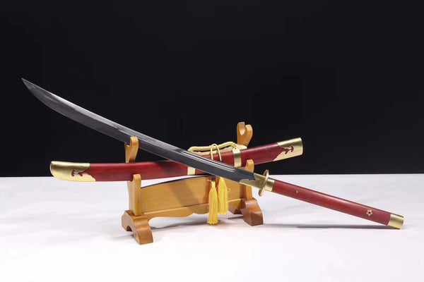 Horse Chopping Sword Forged T10 Steel Clay Tempered Chinese sword ...