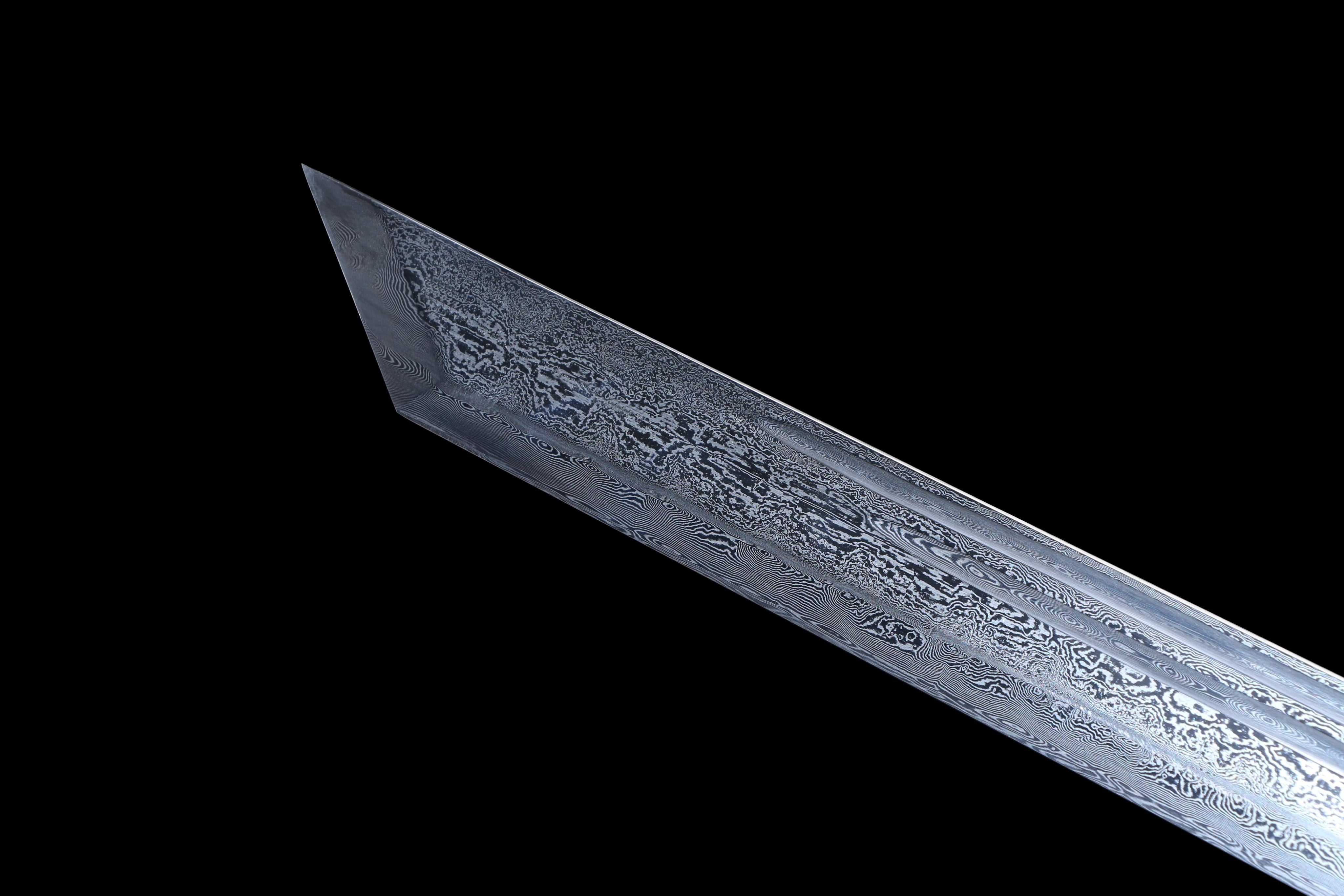 Black Gold dao Real,Forged Damascus Blade,Alloy Fittings,Chinese sword ...
