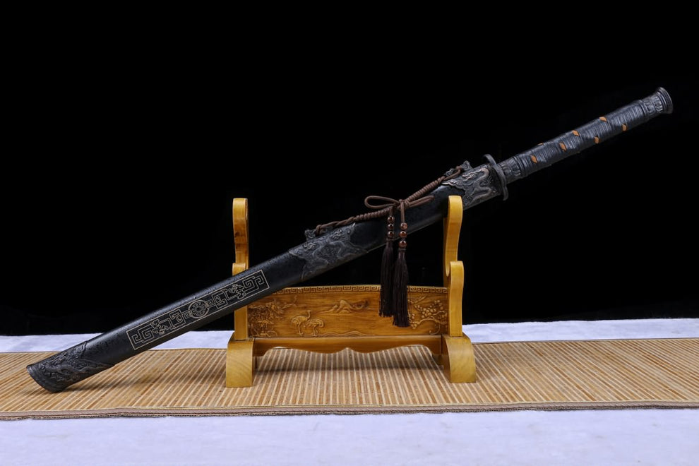 Black Gold Swords real,Forged High Carbon Steel Blade,Alloy Fittings ...