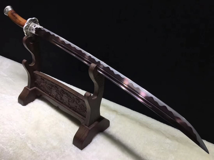 Qing dao,Handmade Damascus steel red blade,Chinese sword – Chinese ...