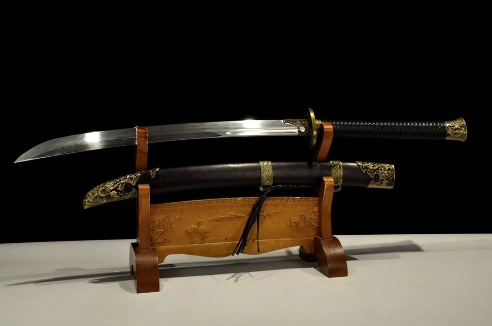 Horse-Chopping Sword Handmade Damascus Steel Blade – Chinese Sword store