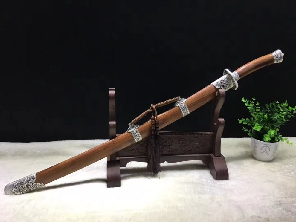 Qing dao,Handmade Damascus steel red blade,Chinese sword – Chinese ...