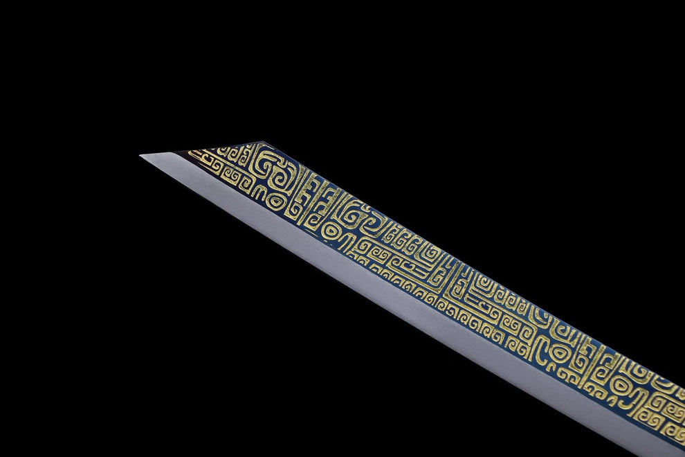 KANGXI Cut Horse dao,High Carbon Steel Blade,Solid Wood Carving Scabba ...