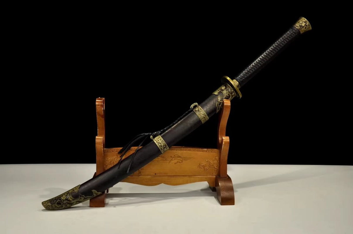 Horse-Chopping Sword Handmade Damascus Steel Blade – Chinese Sword store