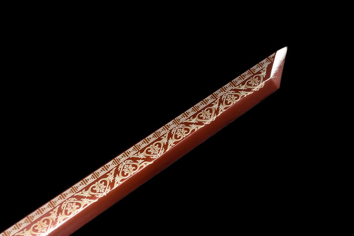 Chineae Swords Real,Red Dragon Tang dao Sword,Battle Ready Hand Forge ...