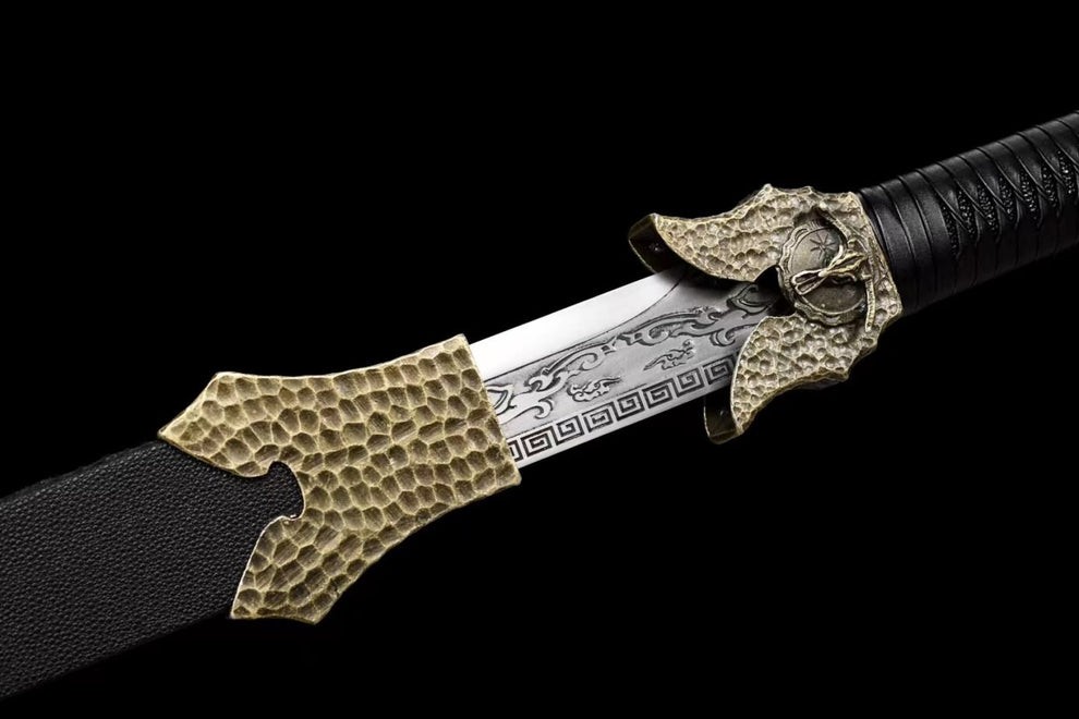Black Gold Ancient Sabre Swords Real Forged high Carbon Steel ...