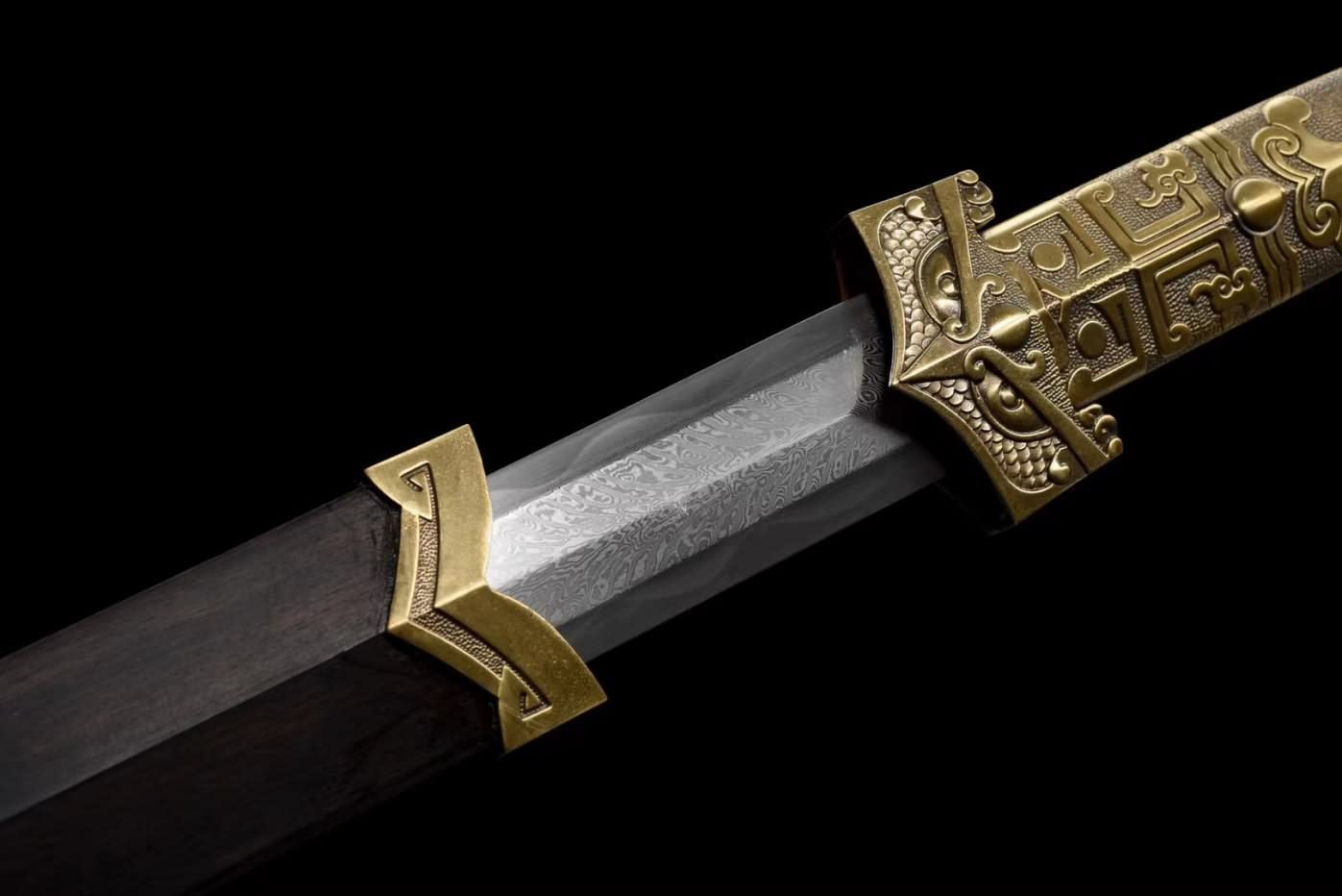 Han jian,Chinese Swords Real,Battle Ready,Damascus Steel blades ...