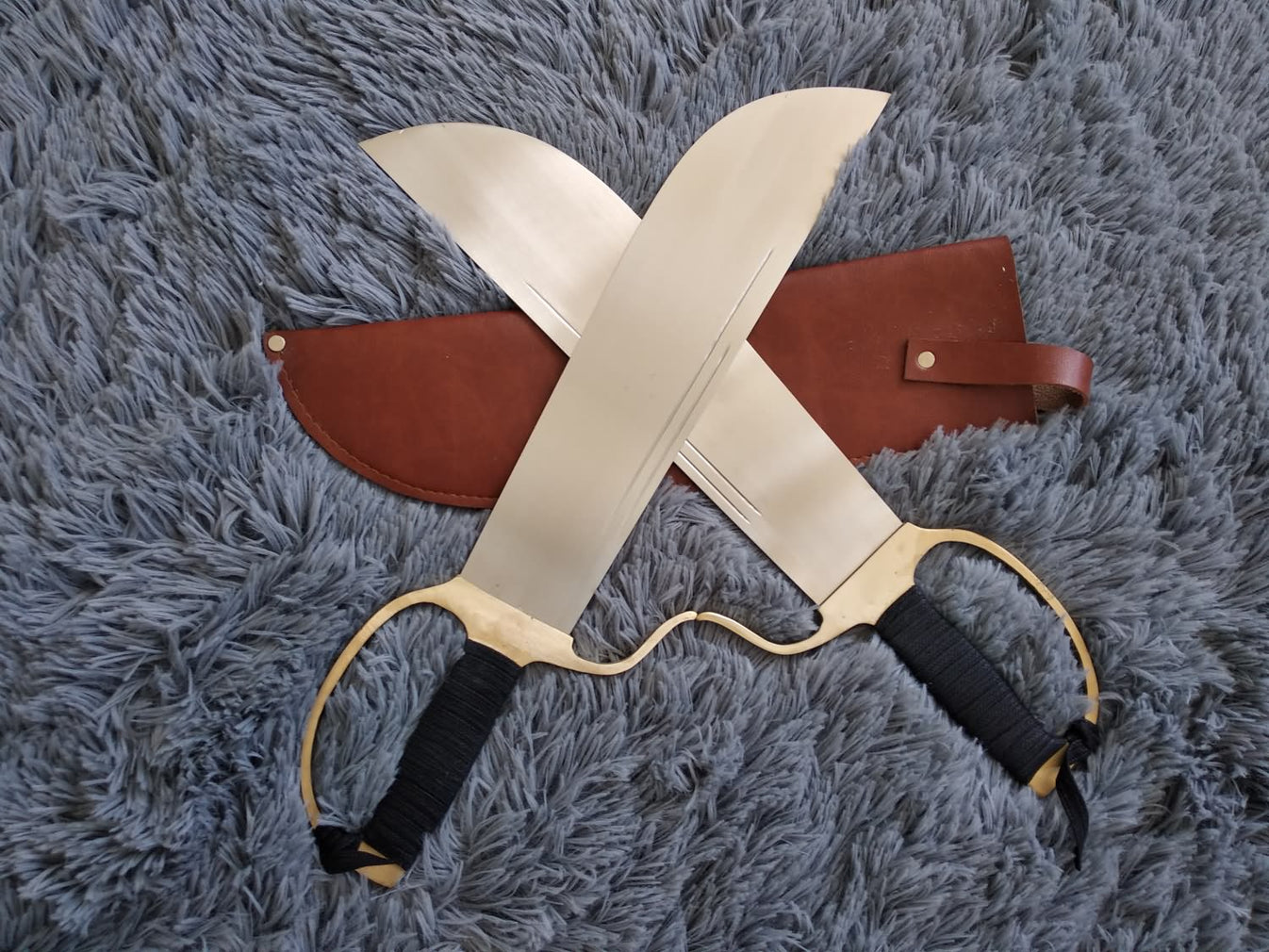 Wing Chun Bart Cham Dao,Stainless steel blade,Leather,Brass – Chinese ...