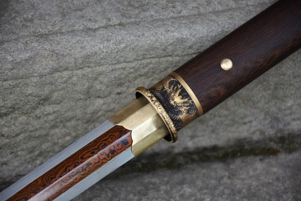 Han jian Chinese Swords Real,Battle Ready,Hand Forged Damascus Steel ...