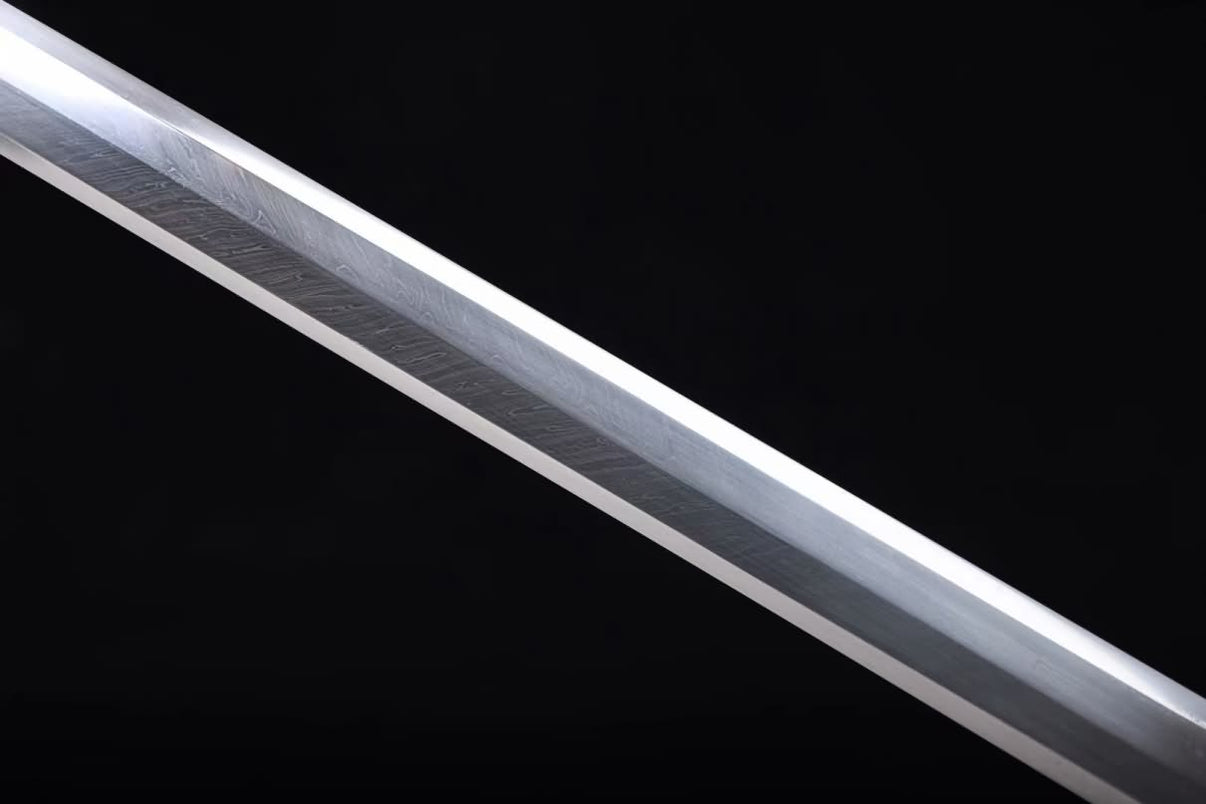 Hanwu Sword,Forged Damascus Steel Blades,Ebony Scabbard,Brass Fittings ...