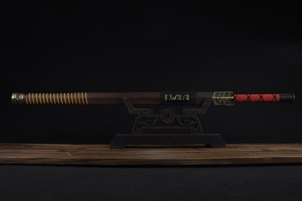 Han jian,Handmade Damascus Steel Blades,Rosewood Scabbard,Alloy Fittin ...