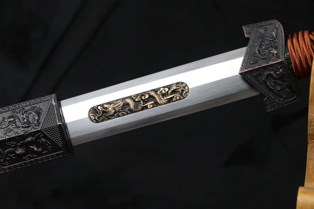 Han sword,Forged high carbon steel Octahedral blade,Chinese sword art ...