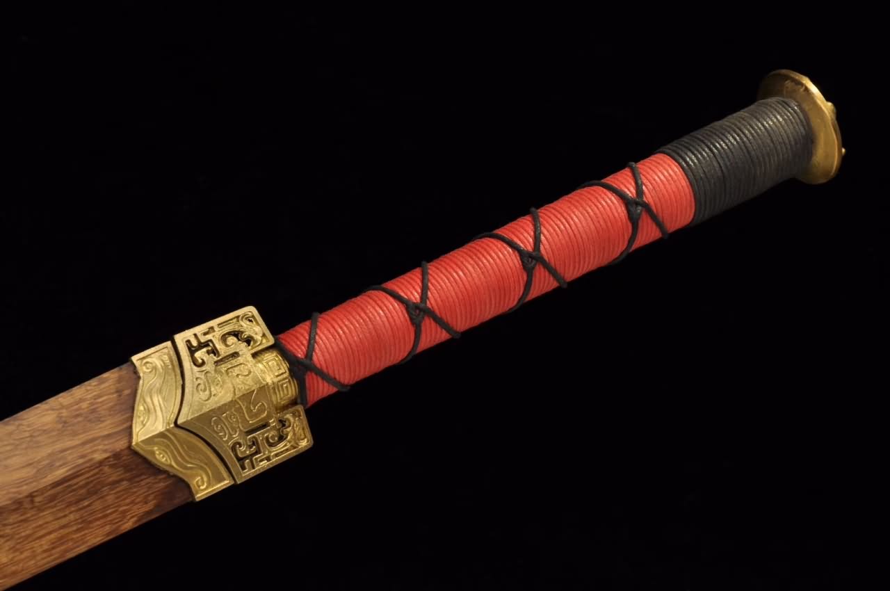 Han Swords Damascus Steel Blade Brass Fittings Battle Ready – Chinese ...