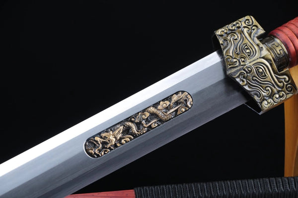Han sword,High carbon steel blade,Red wood scabbard,Chinese sword ...