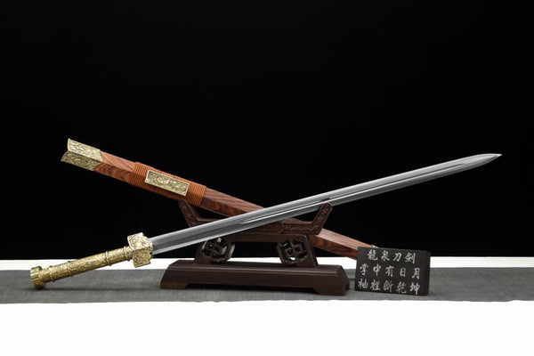 Han jian Hand Forged,High Carbon Steel balde,Brass Fittings Real Swords ...