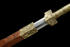 Han jian Hand Forged,High Carbon Steel balde,Brass Fittings Real Swords ...
