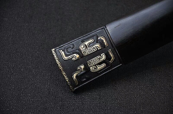 Big Dipper han jian,Damascus steel bade,Black scabbard,Brass fittings ...