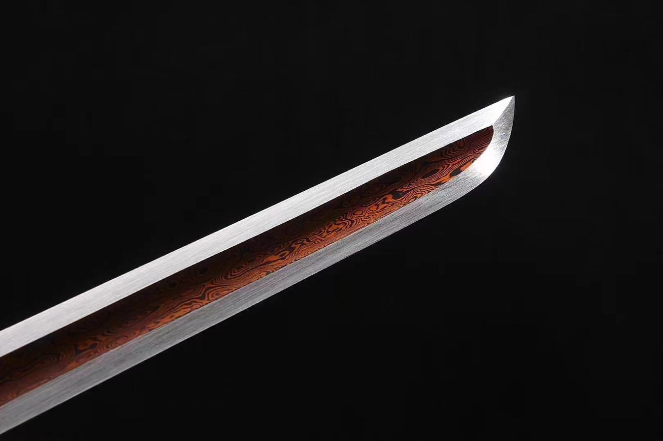 Han dao sword Damascus steel red blade Alloy fittings Chinese sword ...