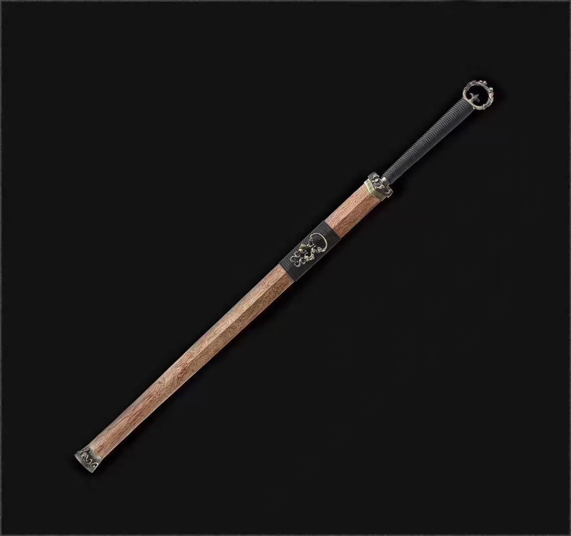 Han dao sword Damascus steel red blade Alloy fittings Chinese sword ...