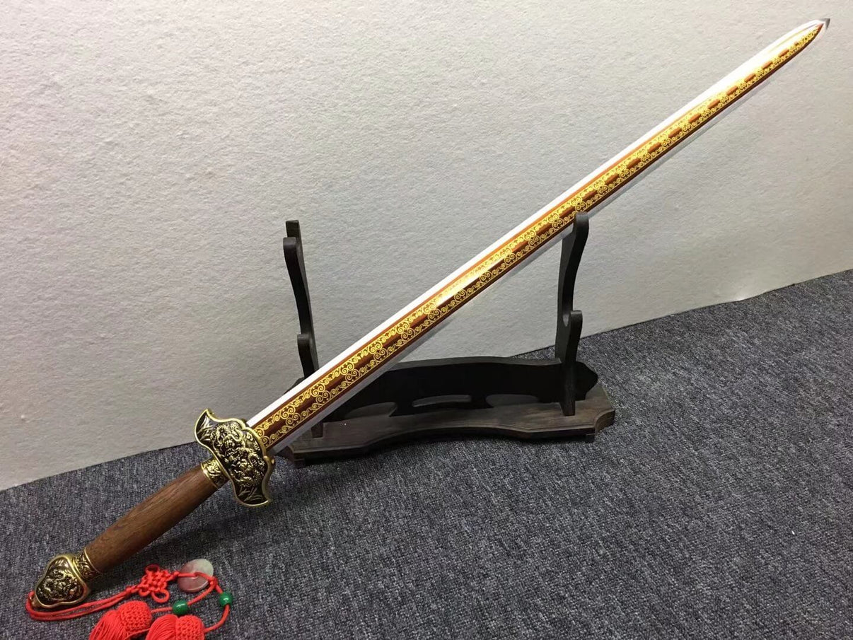Loong sword/High manganese steel etch blade/Alloy/Rosewood – Chinese ...