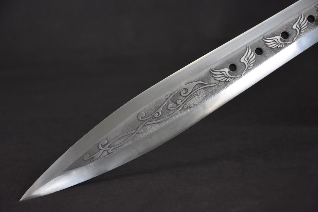 Full tang sword,High carbon steel blade,Leather scabbard – Chinese ...