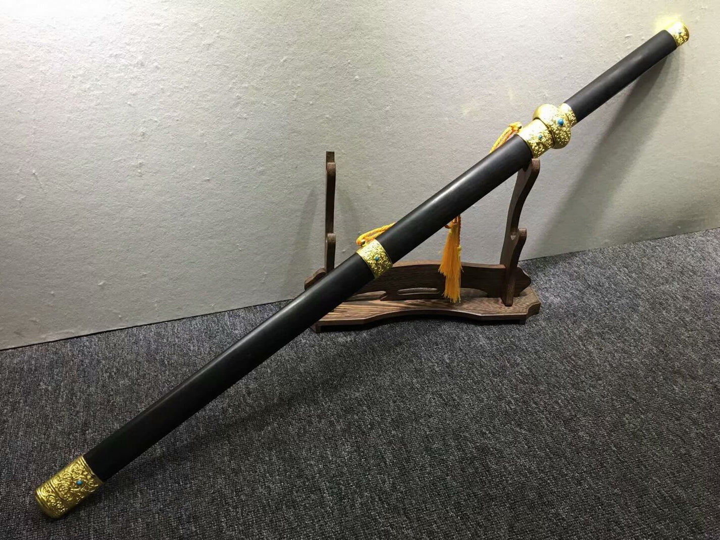 Jinlan sword,High manganese steel hollow blade,Black wood,Alloy fittin ...