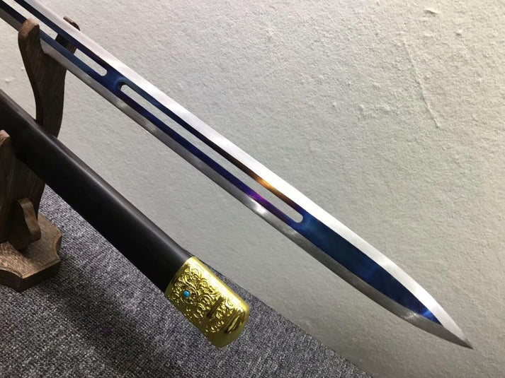 Jinlan sword,High manganese steel hollow blade,Black wood,Alloy fittin ...