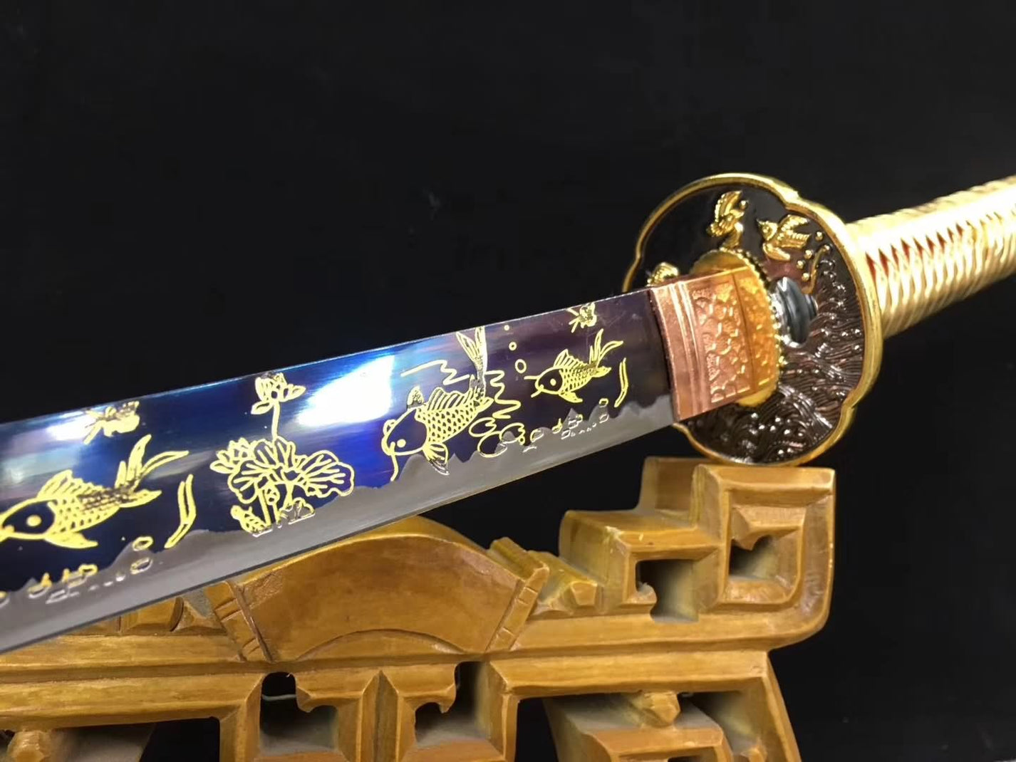 Katana,Samurai sword,Medium carbon steel,Cloth scabbard – Chinese Sword ...