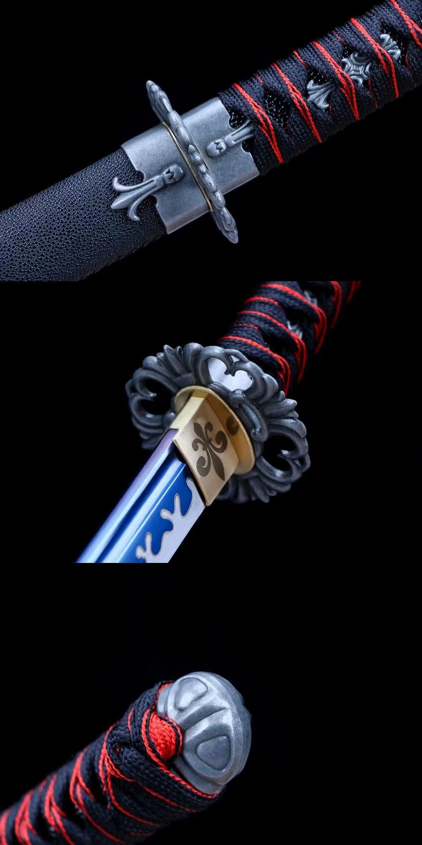 Samurai sword,Forged High carbon steel blades,stingray skin scabbard ...