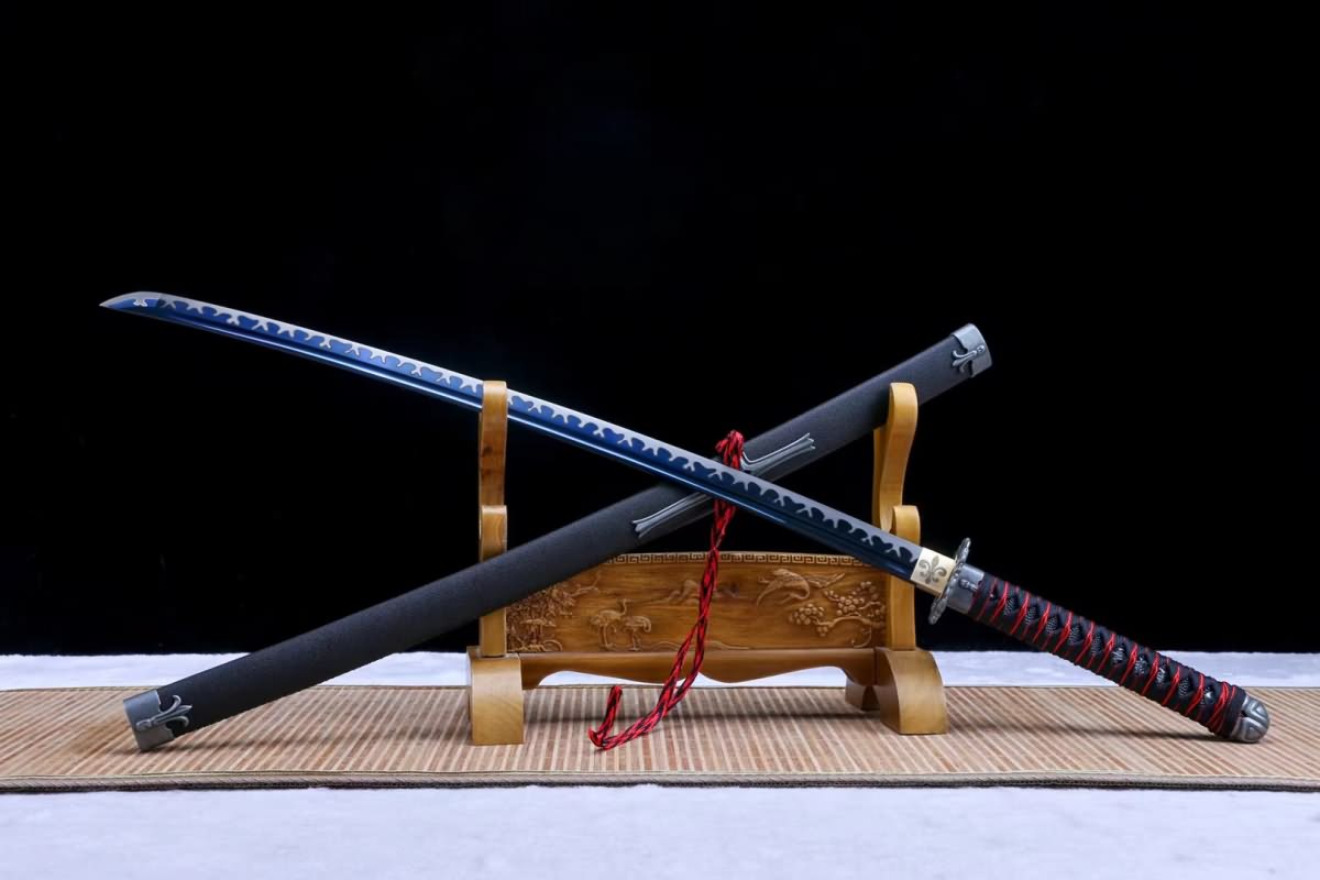 Samurai sword,Forged High carbon steel blades,stingray skin scabbard ...