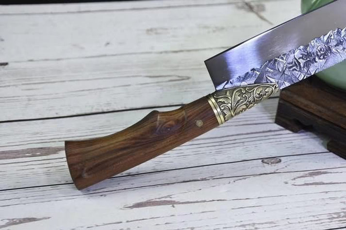 Knife Handmade Chef Kitchen Knives Wood Handle Cooking Tools Pro,5CR15 ...