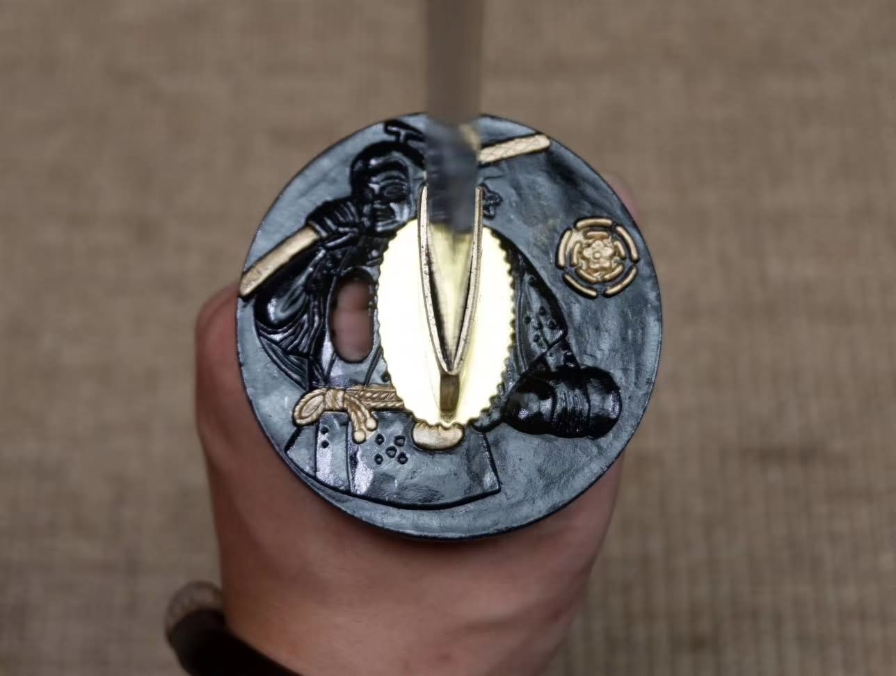 Samurai Practice Sword Forged high Carbon Steel Purple Scabbard ...